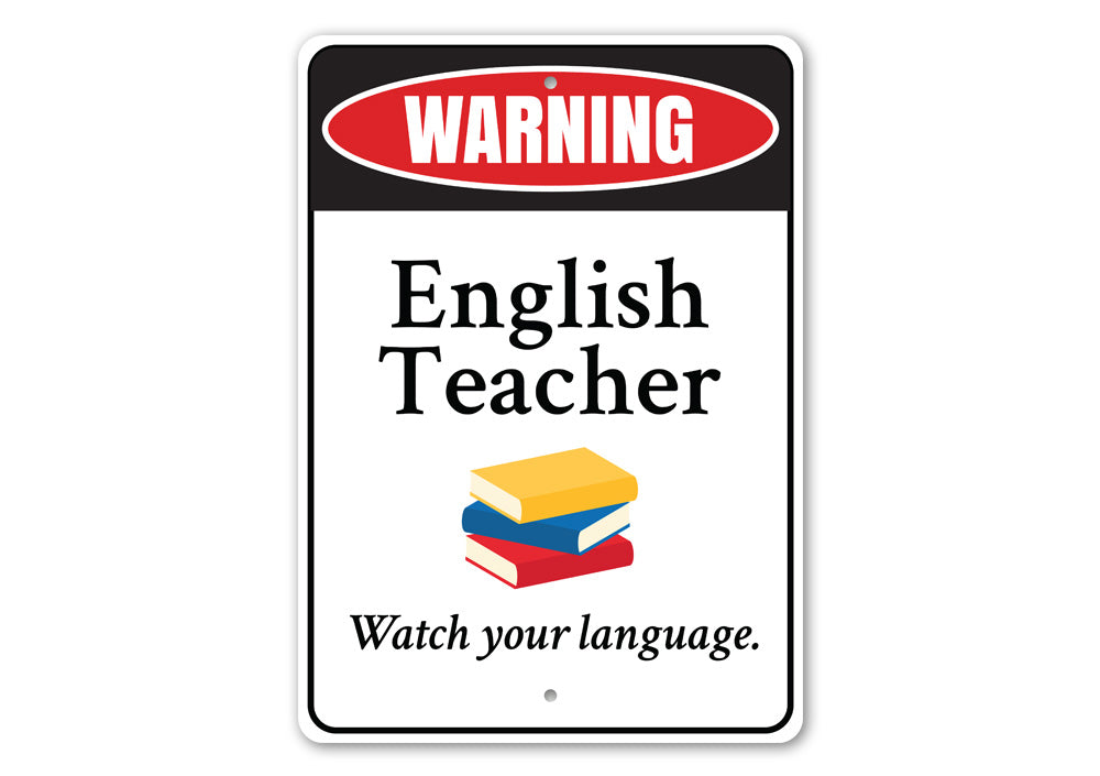 English Teacher Sign – Lizton Sign Shop