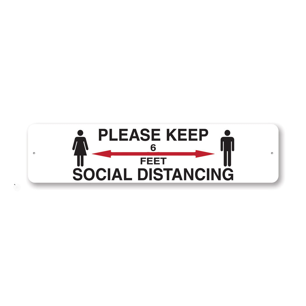 Keep Safe Social Distance Sign – Lizton Sign Shop