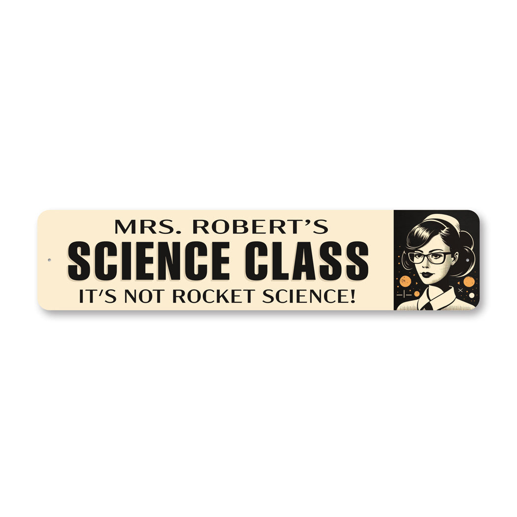 Custom Teacher Name Science Class Sign – Lizton Sign Shop
