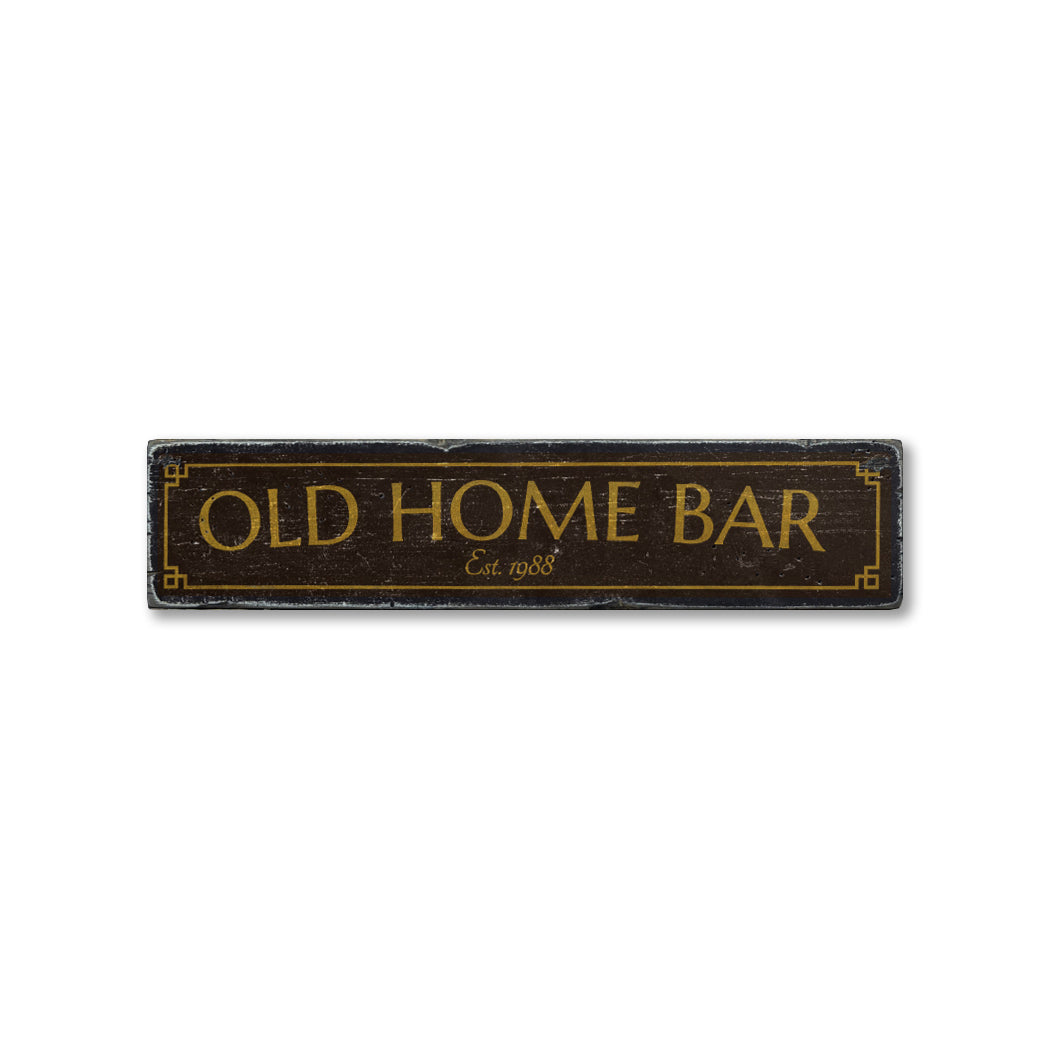 Old Home Bar Rustic Wood Sign – Lizton Sign Shop