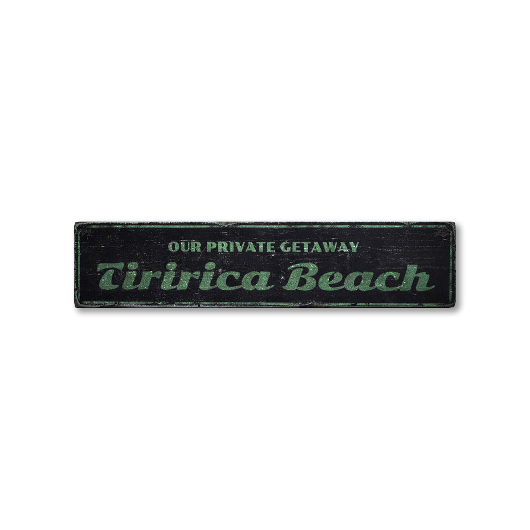 Private Getaway Rustic Wood Sign – Lizton Sign Shop