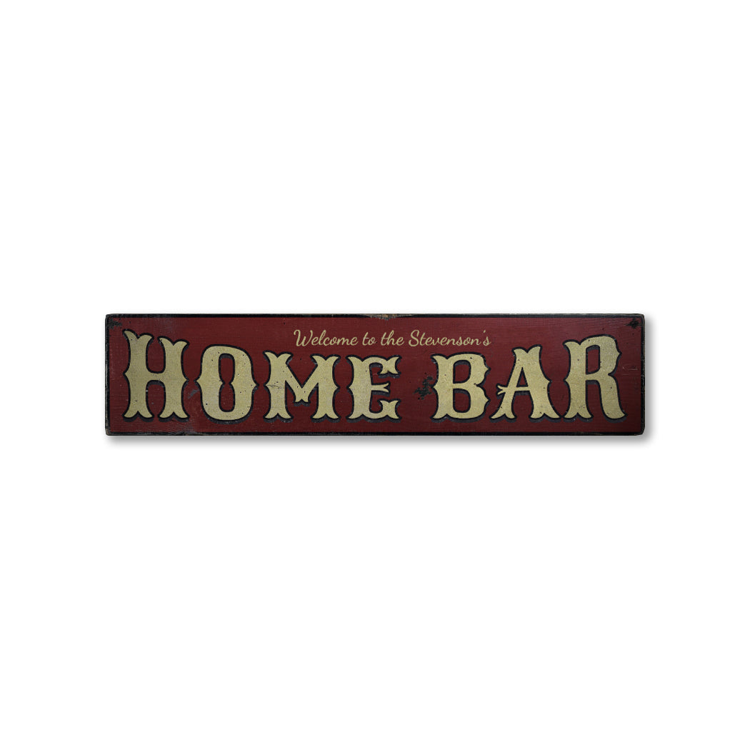 Western Home Bar Rustic Wood Sign – Lizton Sign Shop