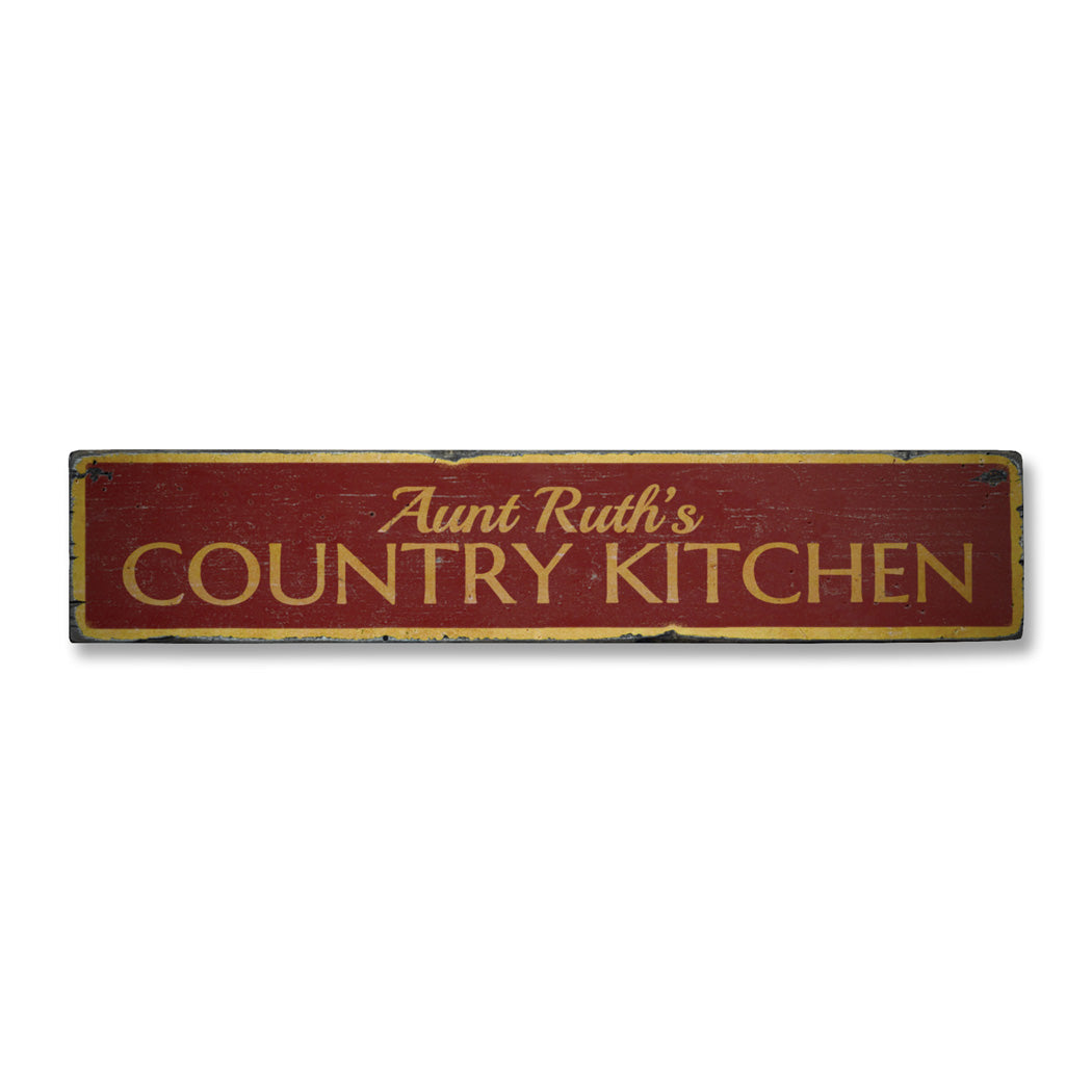 Country Kitchen Rustic Wood Sign – Lizton Sign Shop