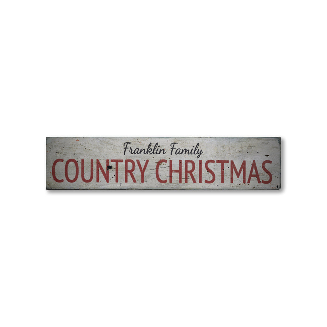 Country Christmas Rustic Wood Sign – Lizton Sign Shop