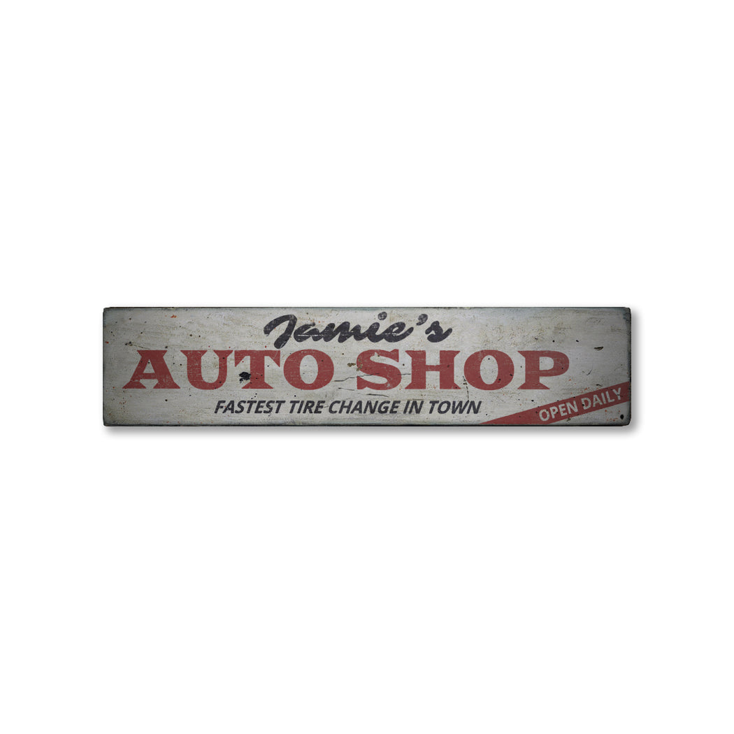 Auto Shop Rustic Wood Sign – Lizton Sign Shop