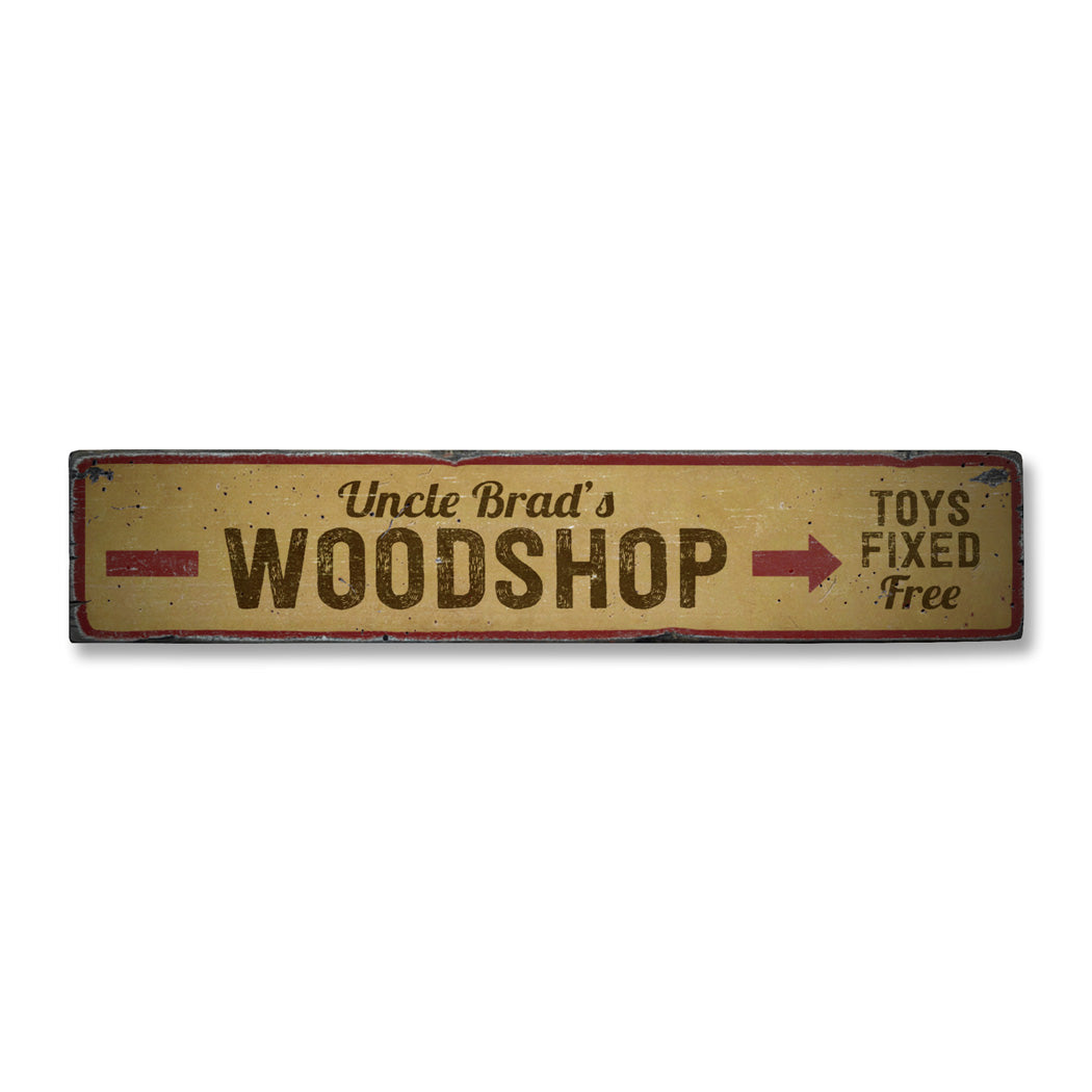 Woodshop Rustic Wood Sign – Lizton Sign Shop