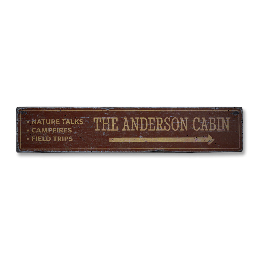 Family Cabin Rustic Wood Sign – Lizton Sign Shop