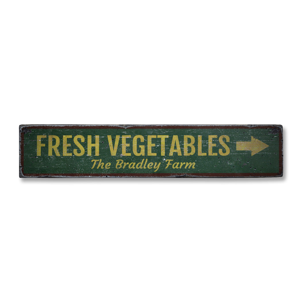 Fresh Vegetables Rustic Wood Sign – Lizton Sign Shop