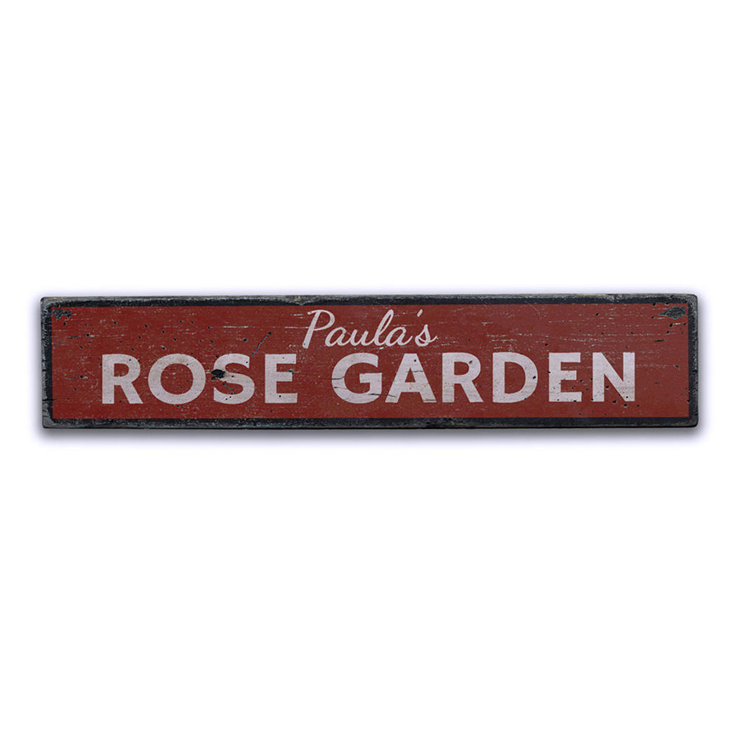 Rose Garden Rustic Wood Sign – Lizton Sign Shop