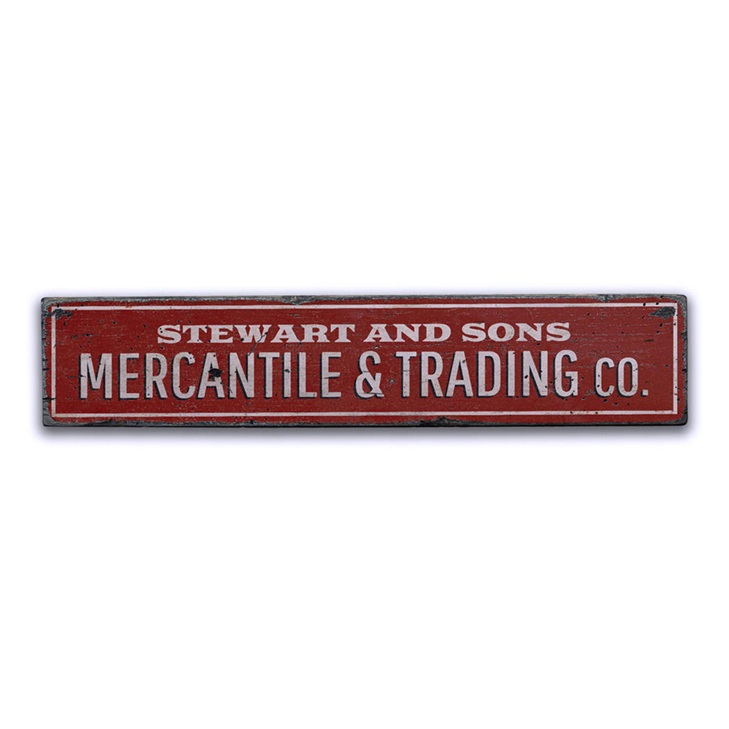 Mercantile & Trading Company Rustic Wood Sign – Lizton Sign Shop
