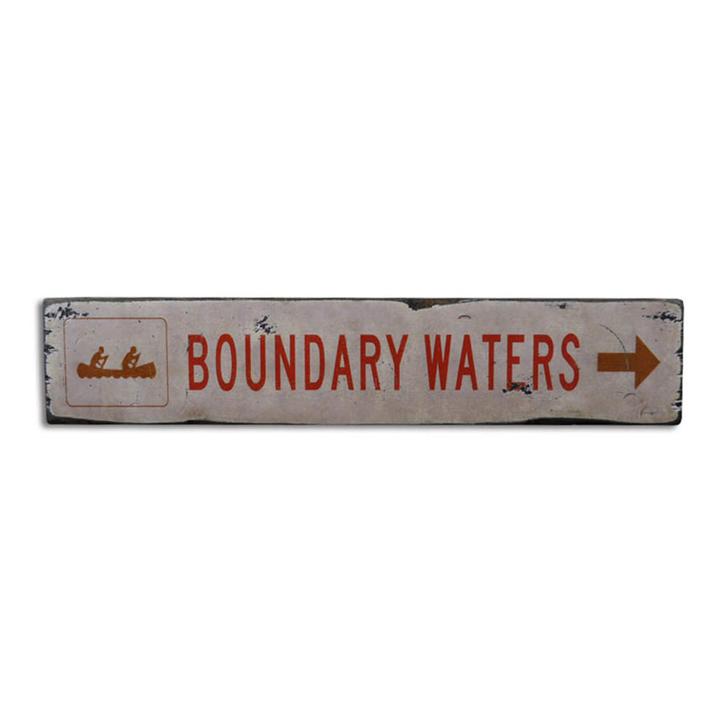 Boundary Waters Rustic Wood Sign – Lizton Sign Shop