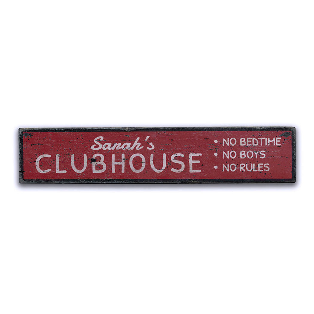 Kids Clubhouse Rustic Wood Sign – Lizton Sign Shop