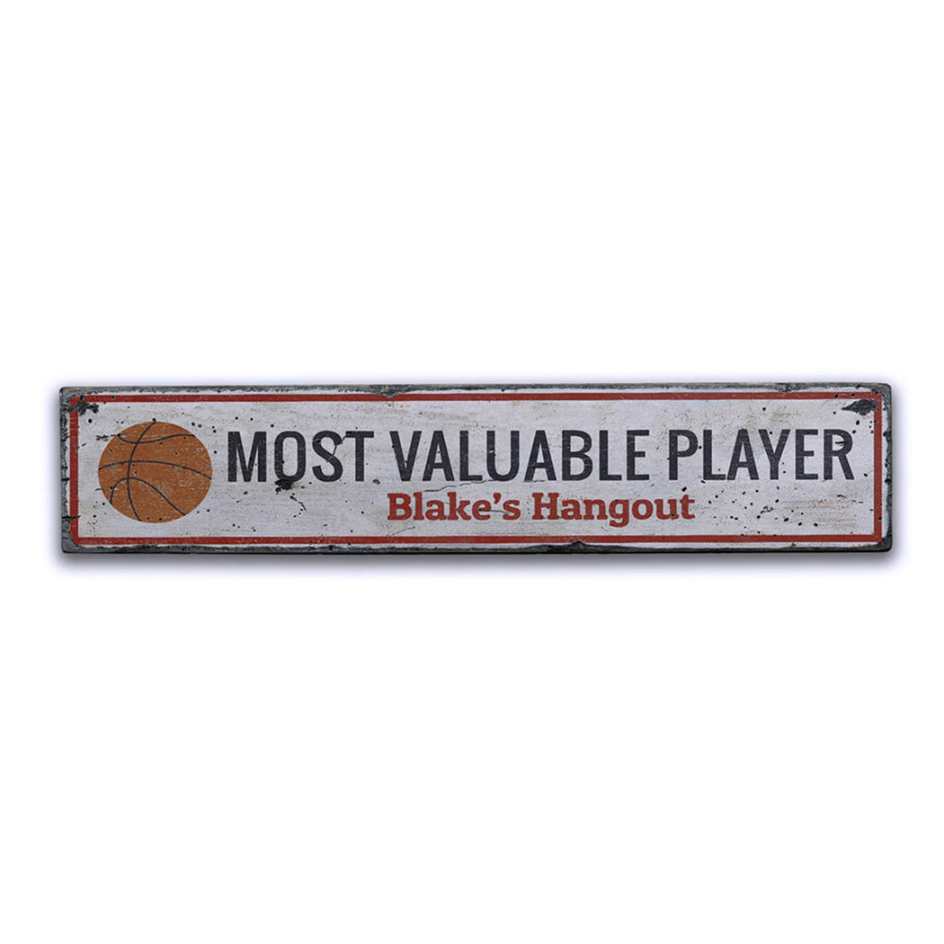 MVP Basketball Rustic Wood Sign – Lizton Sign Shop