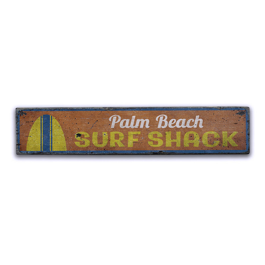 Surfboard Surf Shack Rustic Wood Sign – Lizton Sign Shop