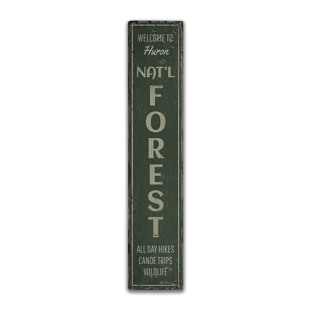 National Forest Vertical Rustic Wood Sign – Lizton Sign Shop