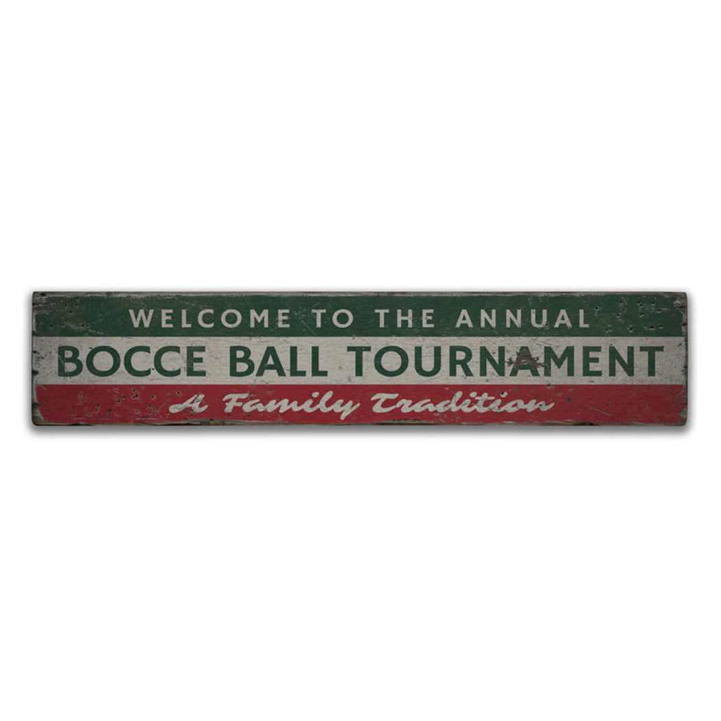 Bocce Ball Tournament Rustic Wood Sign – Lizton Sign Shop