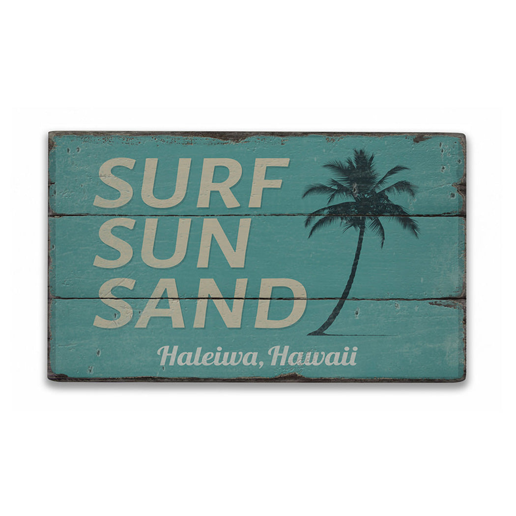 Surf sun Sand Rustic Wood Sign – Lizton Sign Shop