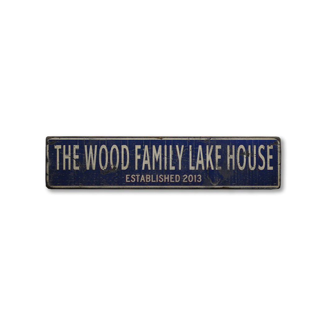 Family Lake House Rustic Wood Sign – Lizton Sign Shop