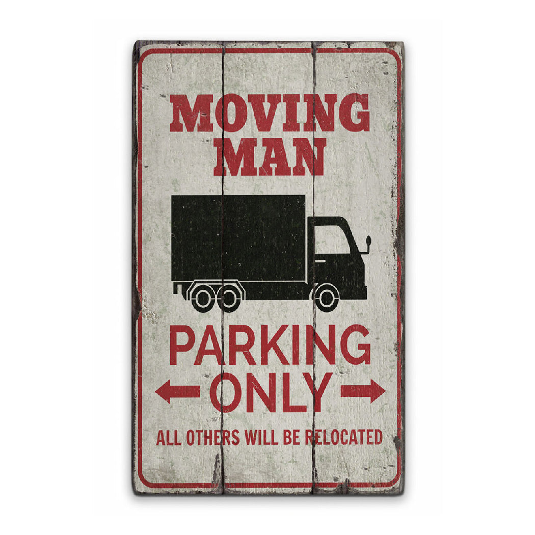 Mover Parking Rustic Wood Sign – Lizton Sign Shop