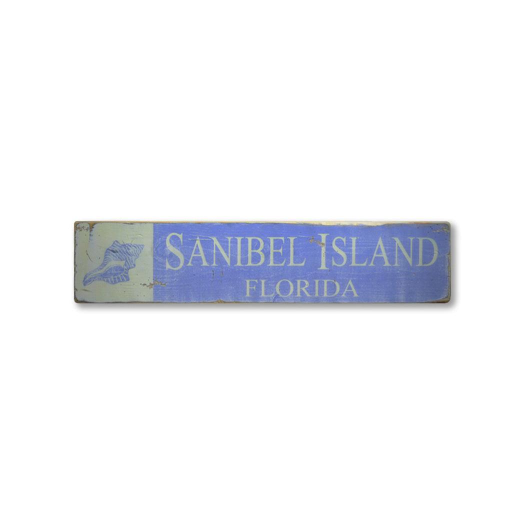 Sanibel Island Beach Rustic Wood Sign – Lizton Sign Shop