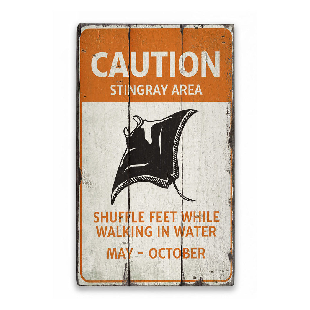Stingray Rustic Wood Sign – Lizton Sign Shop