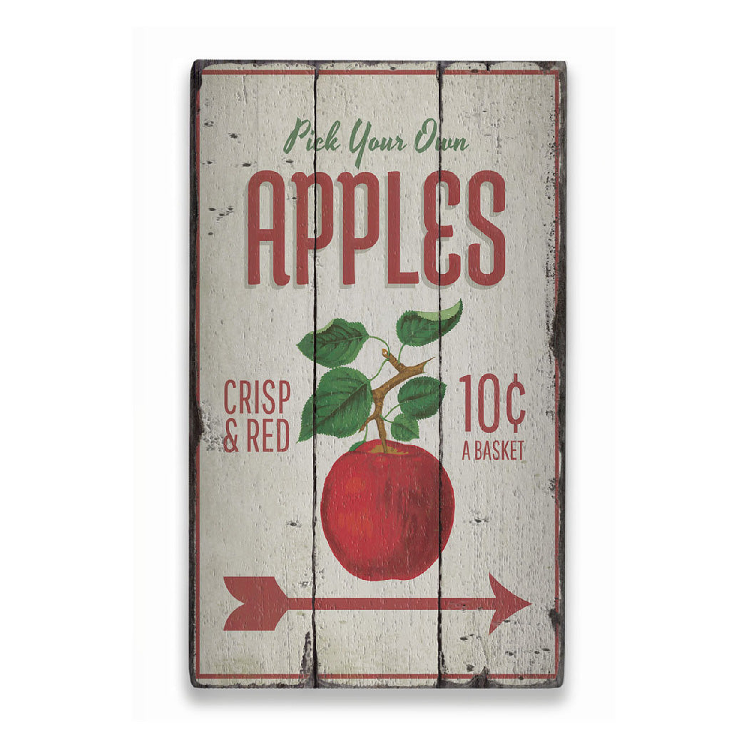 Apple Orchard Rustic Wood Sign – Lizton Sign Shop