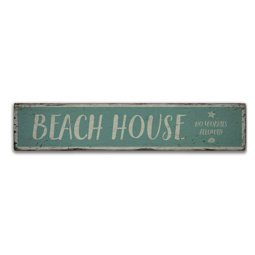 Coastal Beach House Rustic Wood Sign – Lizton Sign Shop