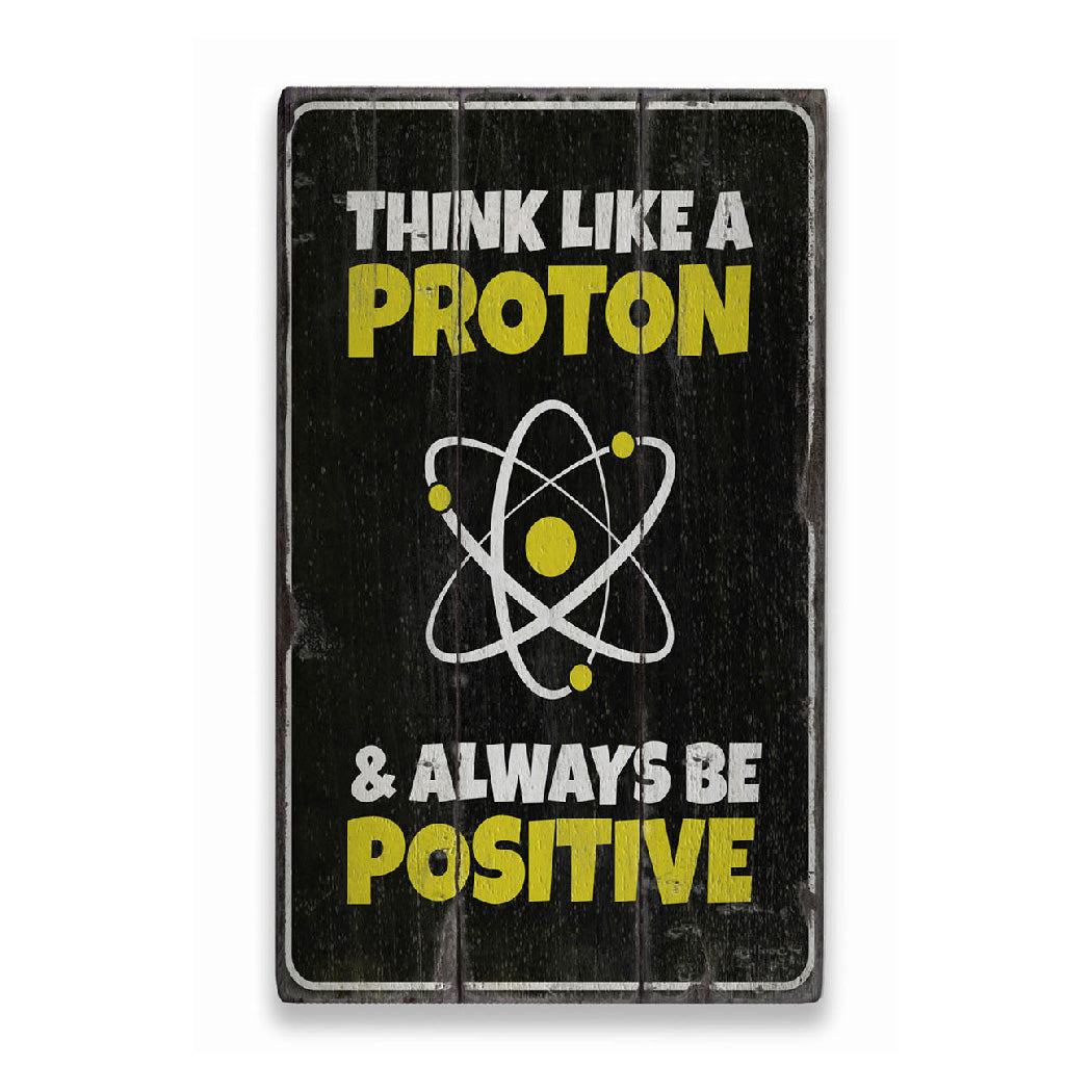 Proton Rustic Wood Sign – Lizton Sign Shop
