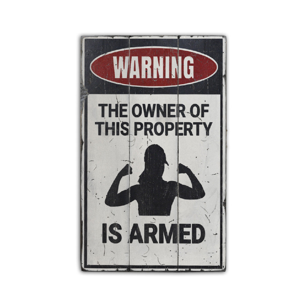 Fun Warning Rustic Wood Sign – Lizton Sign Shop