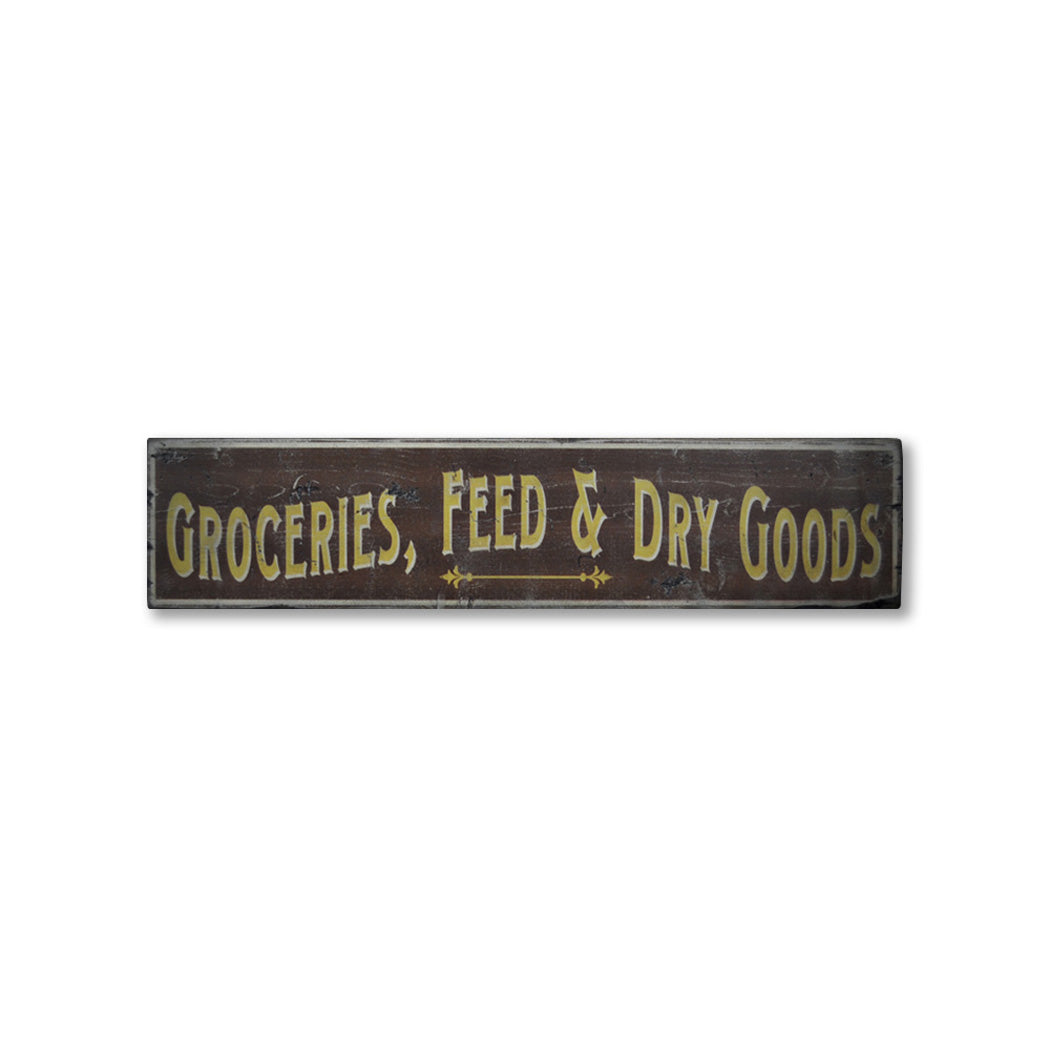Groceries Rustic Wood Sign – Lizton Sign Shop
