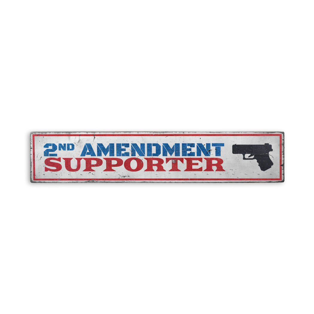 2nd Amendment Supporter Rustic Wood Sign – Lizton Sign Shop