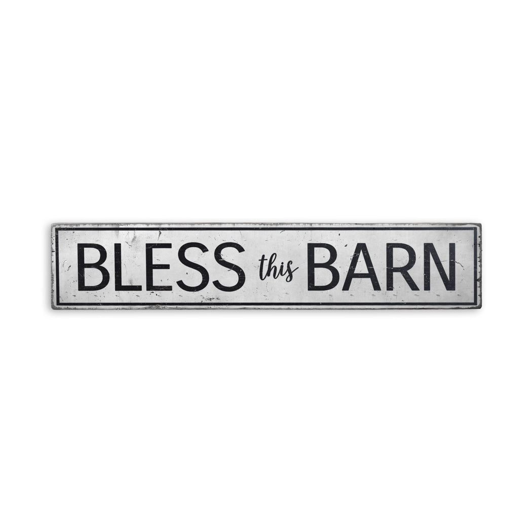 Bless This Barn Rustic Wood Sign – Lizton Sign Shop