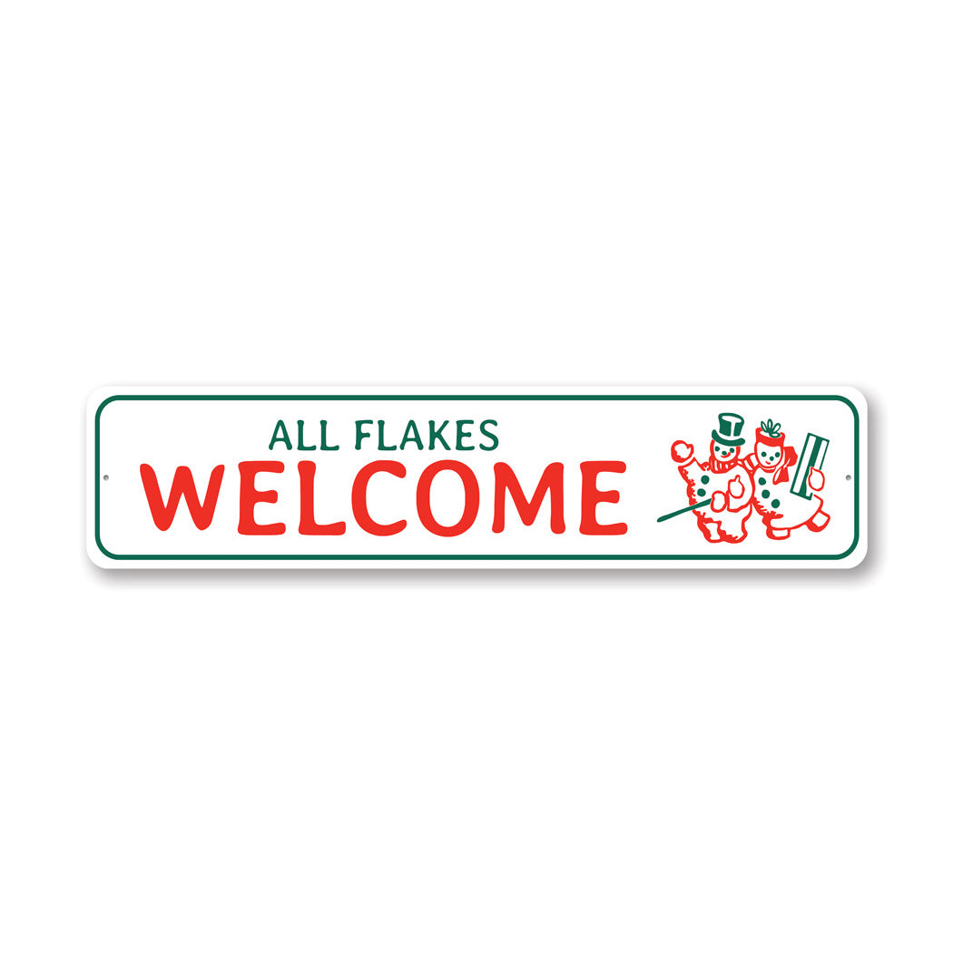 All Flakes Welcome Snowman Sign – Lizton Sign Shop
