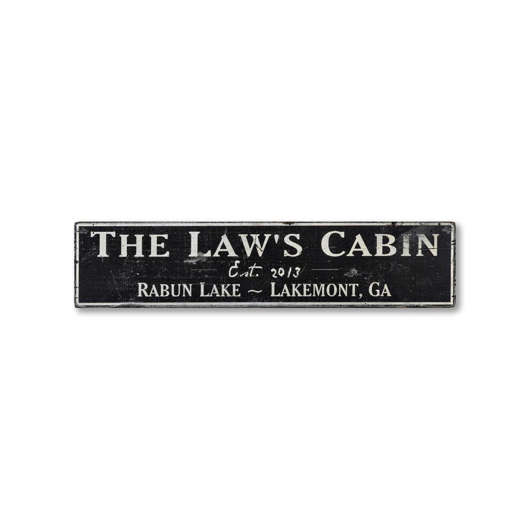 Lake Cabin Rustic Wood Sign – Lizton Sign Shop