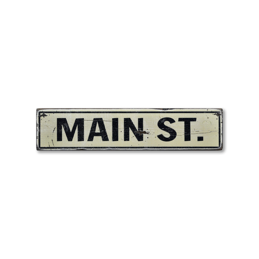 Rustic Old Style Street Rustic Wood Sign – Lizton Sign Shop