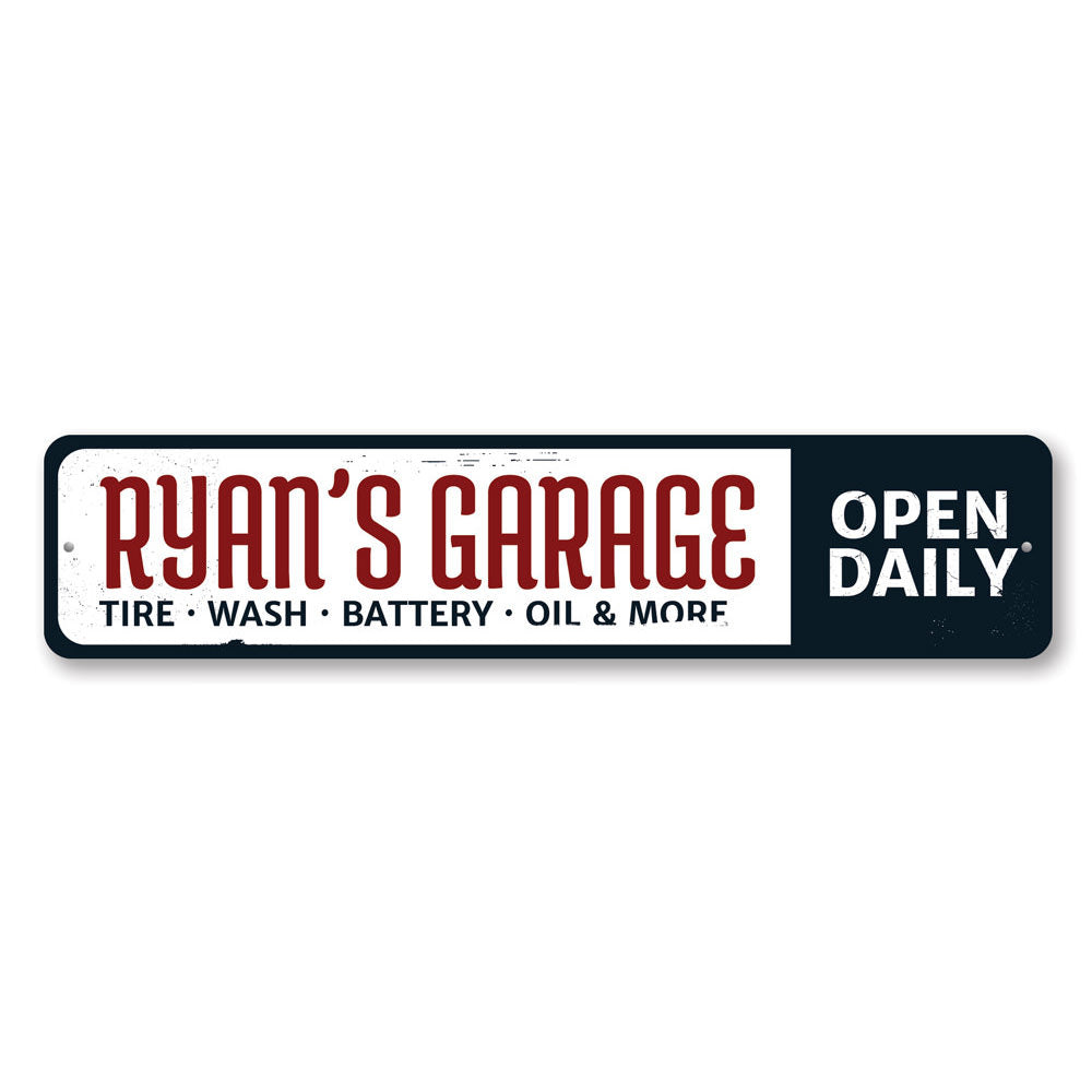 Garage Open Daily Sign – Lizton Sign Shop