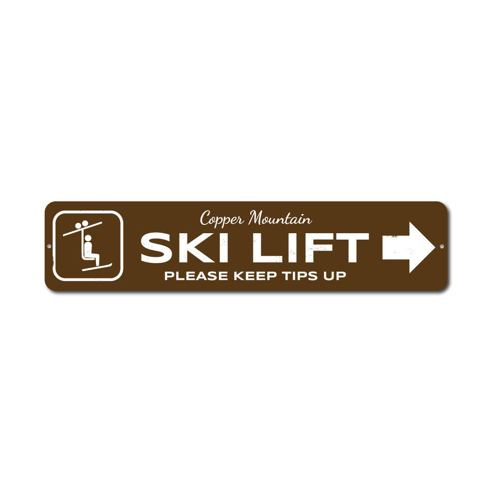 Ski Lift Directional Sign – Lizton Sign Shop