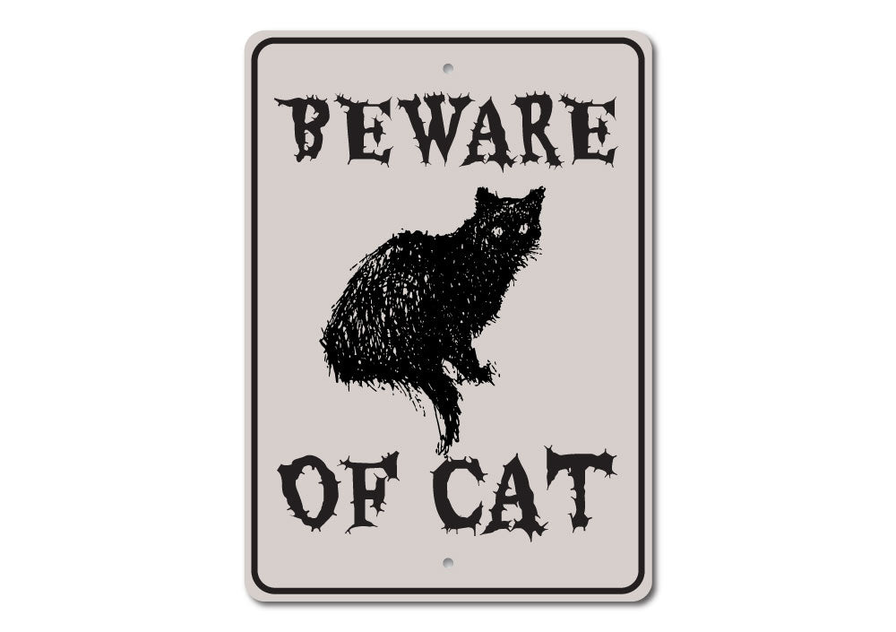 Beware of Cat Sign – Lizton Sign Shop