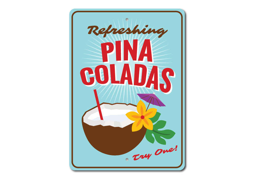 Pina Coladas Bar Sign – Lizton Sign Shop