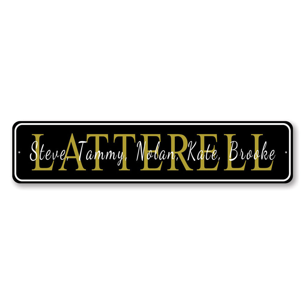 Family Names Overlay Sign – Lizton Sign Shop