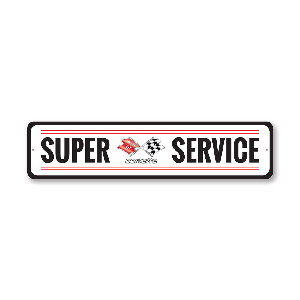 Chevy Corvette Super Service Sign – Lizton Sign Shop
