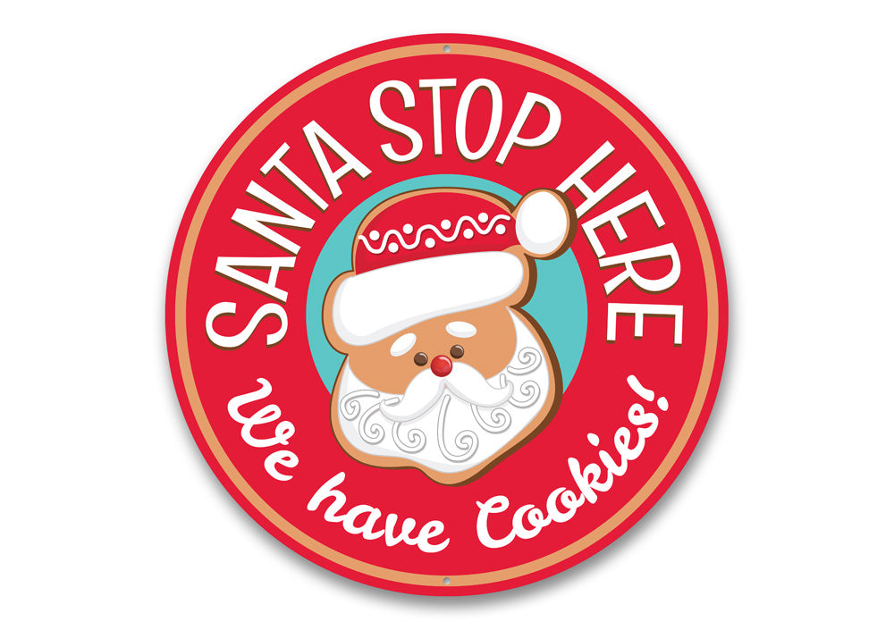 Santa Christmas Cookies Sign – Lizton Sign Shop