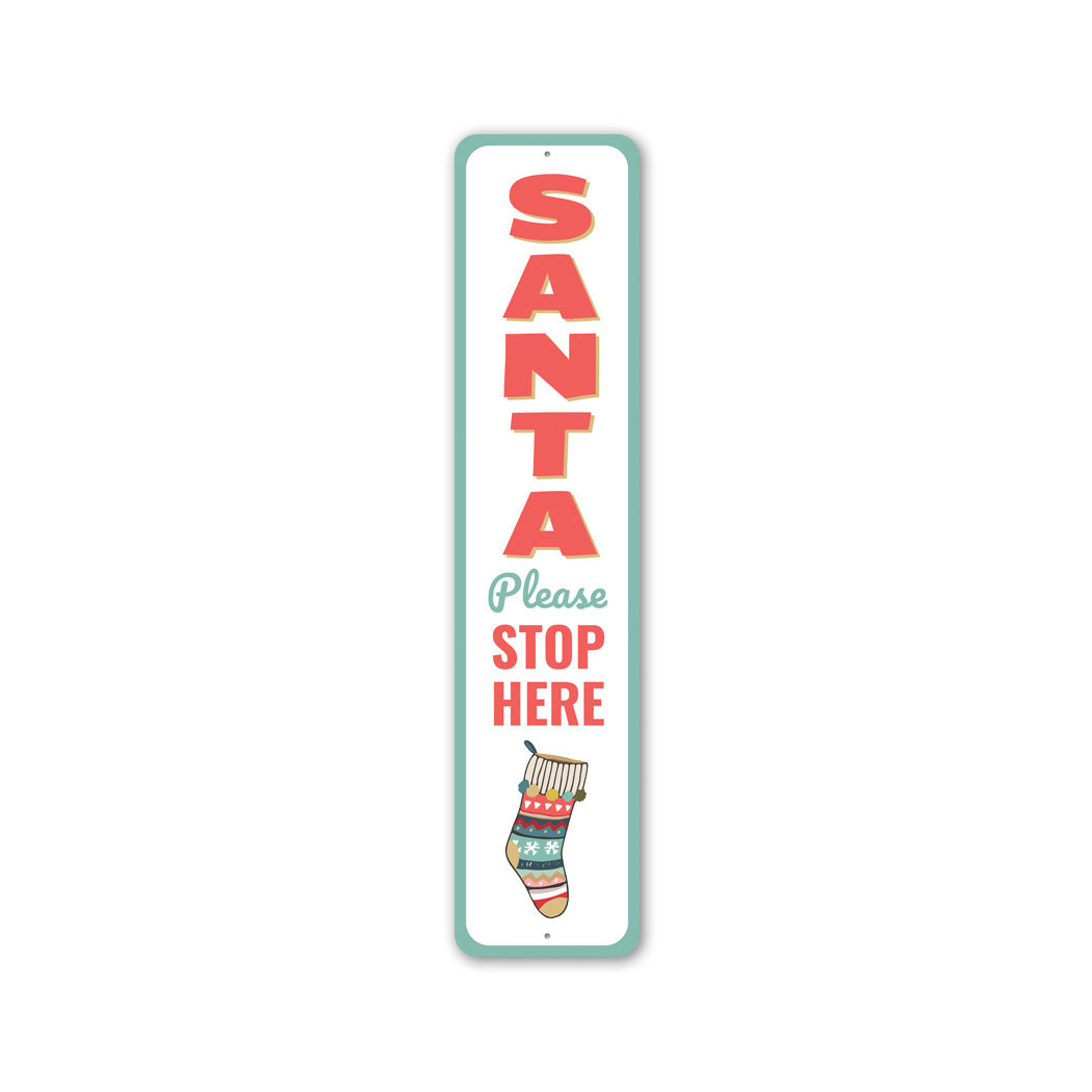 Santa Stocking Sign – Lizton Sign Shop