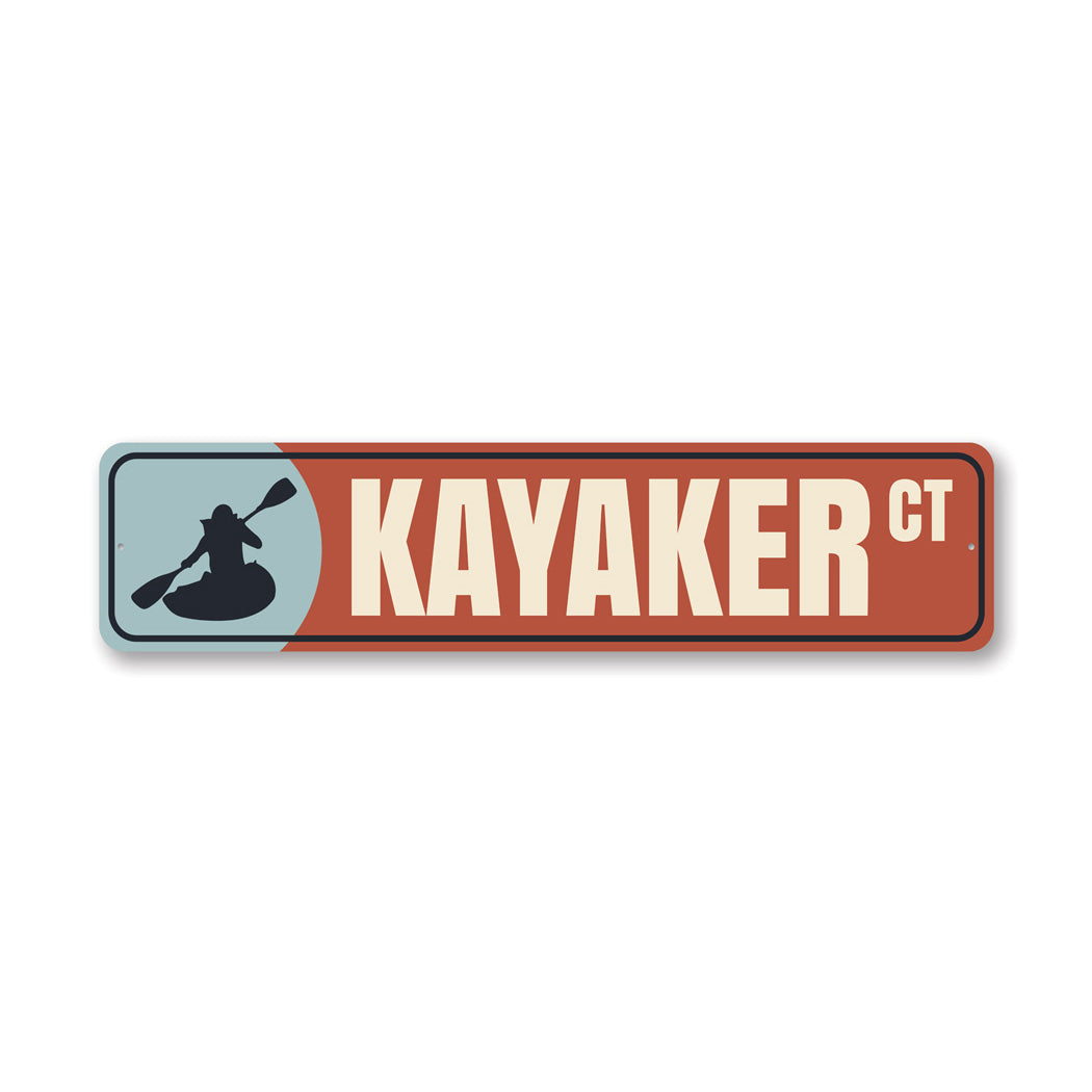 Kayaker Court Sign – Lizton Sign Shop