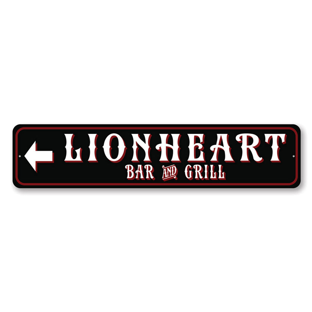 Custom Bar And Grill Arrow Sign – Lizton Sign Shop