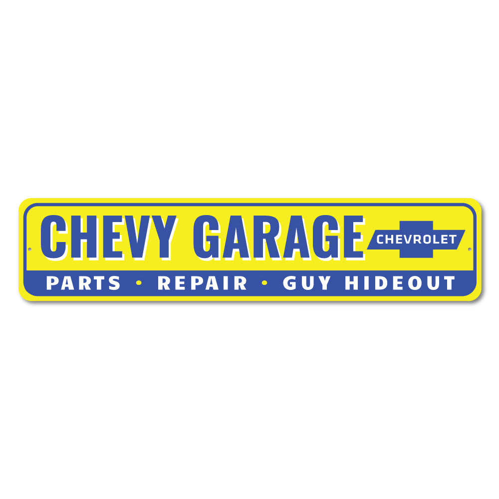 Chevy Garage Hideout Sign – Lizton Sign Shop