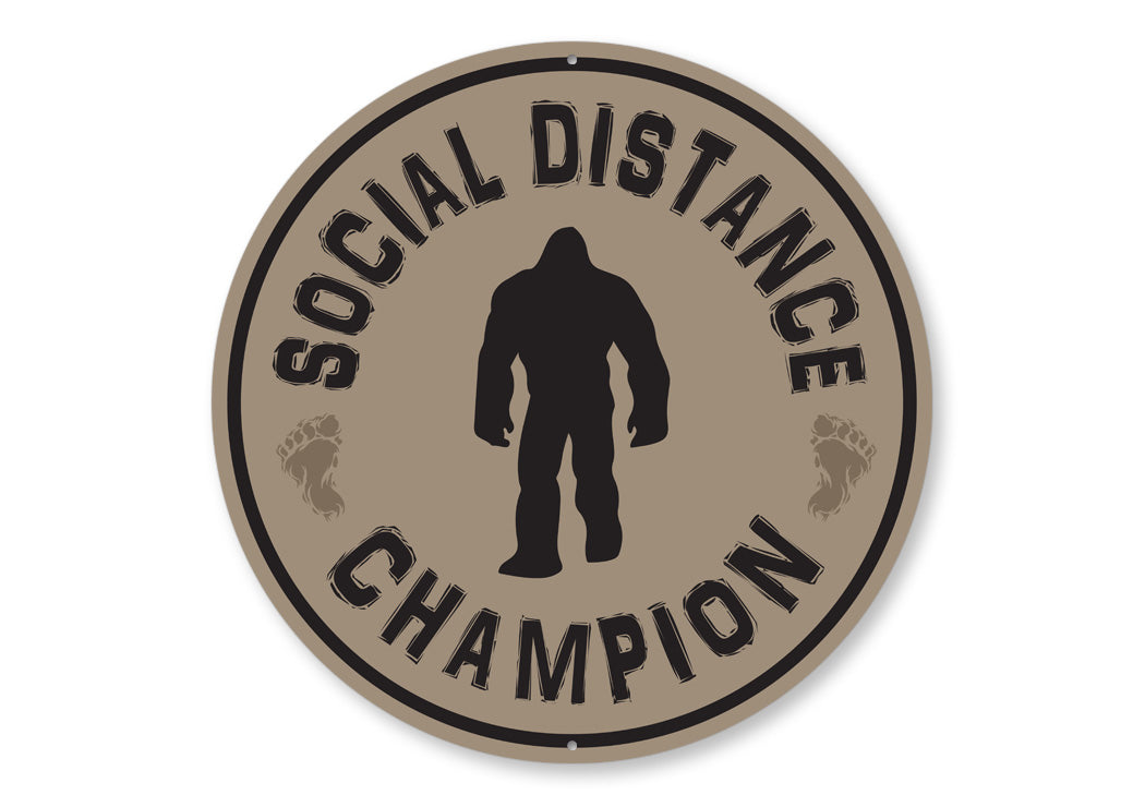 Social Distance Champion Sign – Lizton Sign Shop