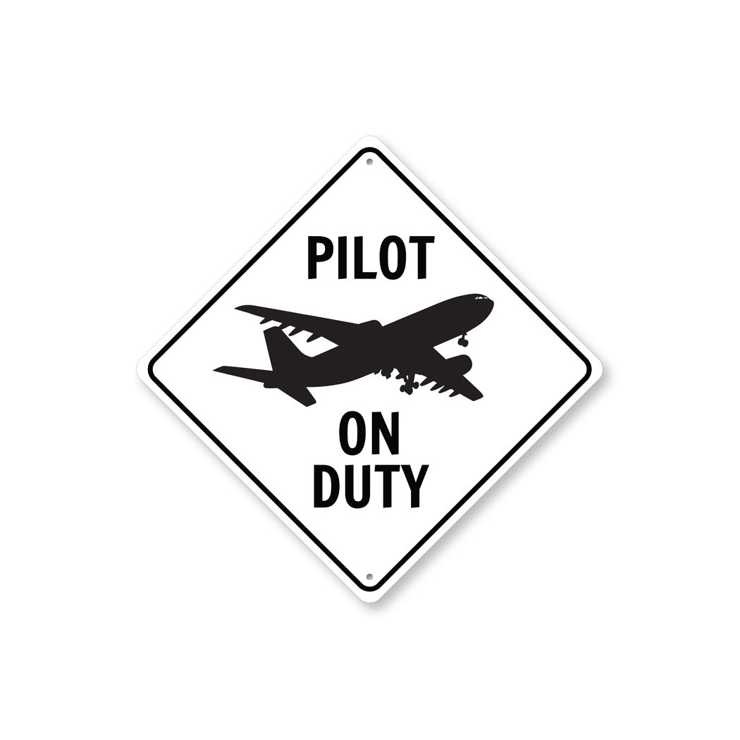 Pilot On Duty Diamond Sign – Lizton Sign Shop