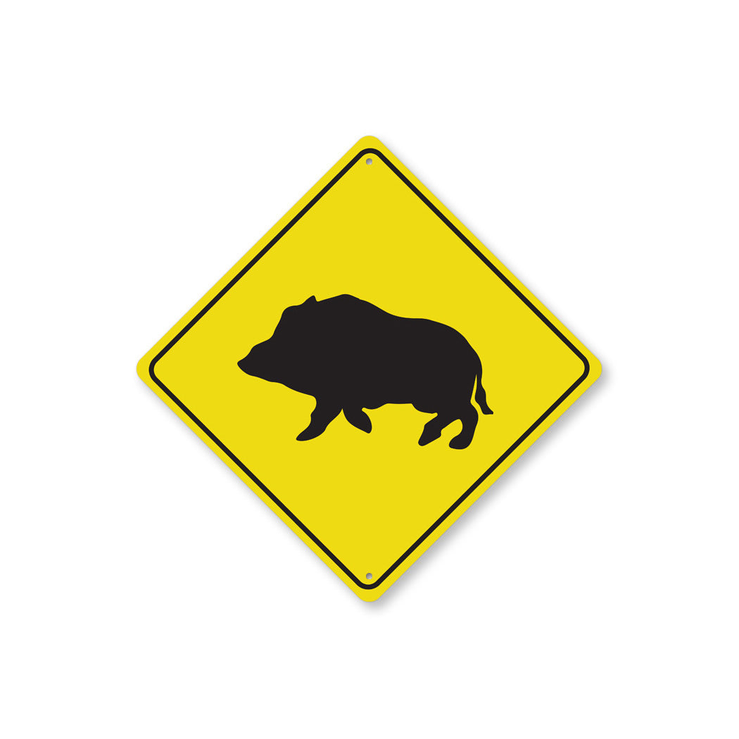 Boar Crossing Diamond Sign – Lizton Sign Shop