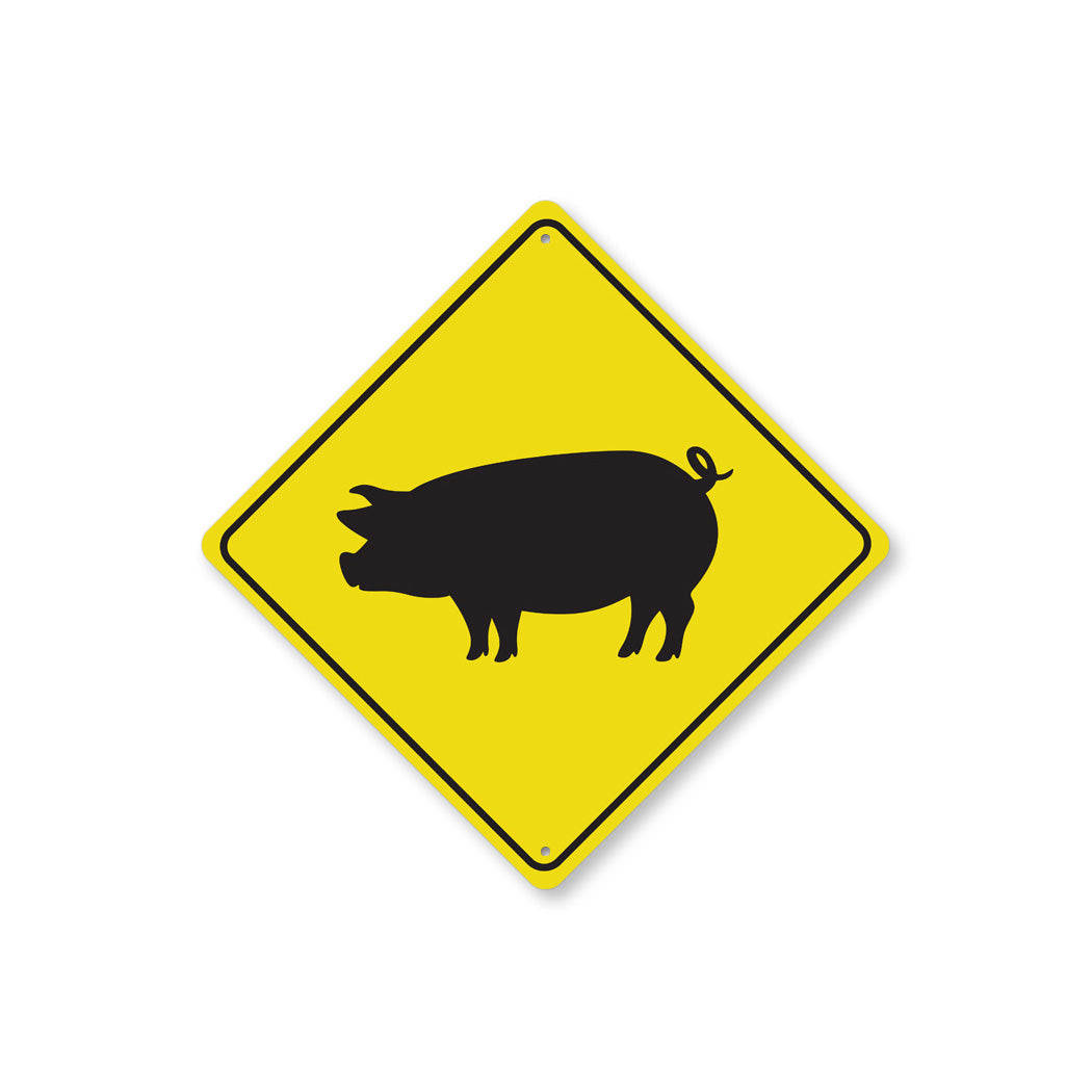 Pig Crossing Diamond Sign – Lizton Sign Shop